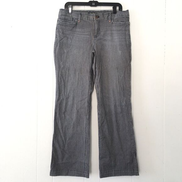 Eddie Bauer | Jeans | Eddie Bauer Womens Trouser Jeans Pants Pin Stripe ...